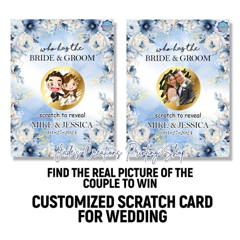 10 pcs. Customize Scratch Card Wedding Game | Shopee Philippines