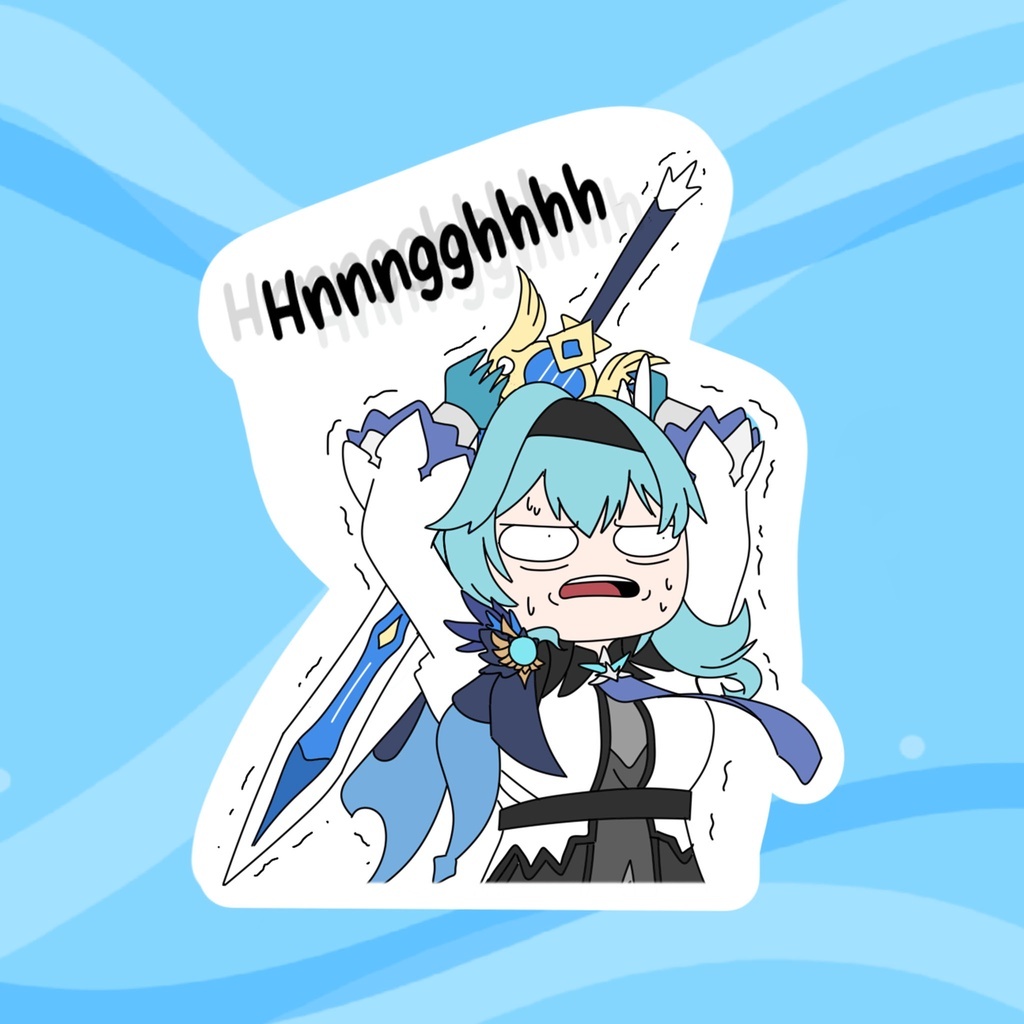 SSKAIT Eula Waterproof funny genshin impact mood die cut sticker ...