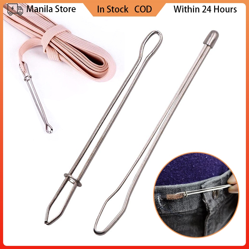 2pcs/set Stainless Steel Elastic Band Rope Wearing Threading Guide ...