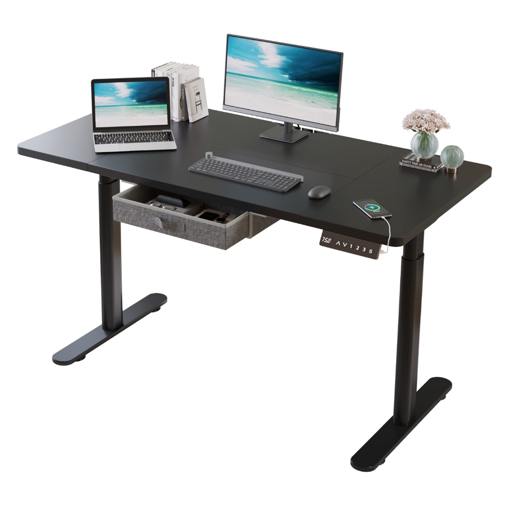 Mxtark 55 inches 1.4M Electric Standing Desk dual Motors With drawer ...