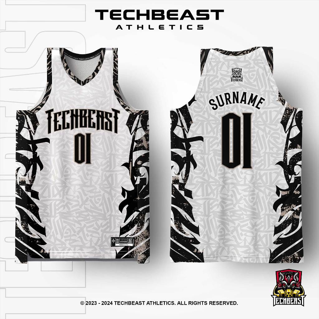 Techbeast Fliptop Basketball Jersey Full Sublimation ( CUSTOM NAME + NUMBER ) | Shopee Philippines