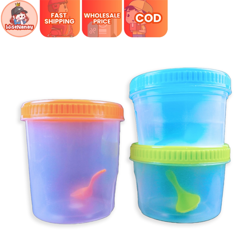 WiseNanay Plastic Canister w/ Spoon - Storage Set Garapon | Shopee ...