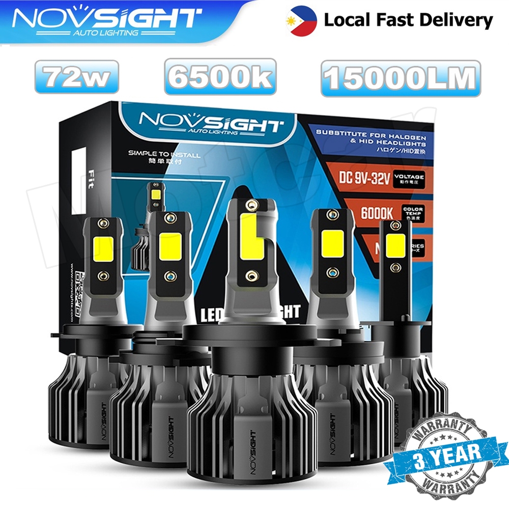 ORIGINAL Novsight N39 H4 LED Headlight for Car led Bulb 12V 72W 10000LM 6000K Headlamp【UPGRADED ...