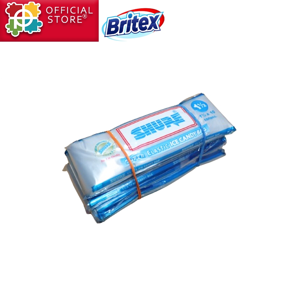 Britex Plastic Ice Bag Ice Candy Sugar Bag Plastic Shure 1 1/2x10 100 ...