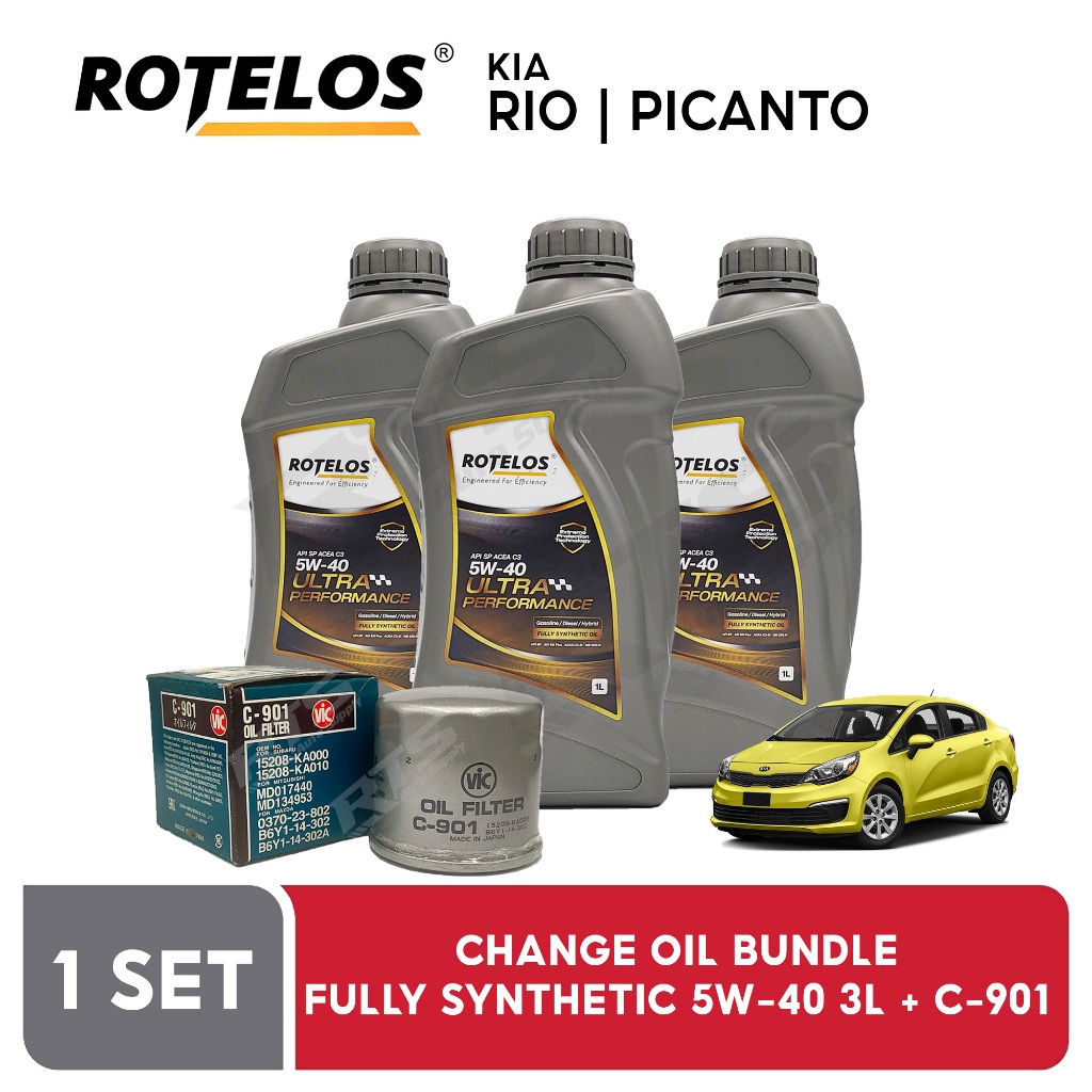 Kia Rio 2014 - Up / Picanto All Rotelos 5w-40 Fully Synthetic Change ...
