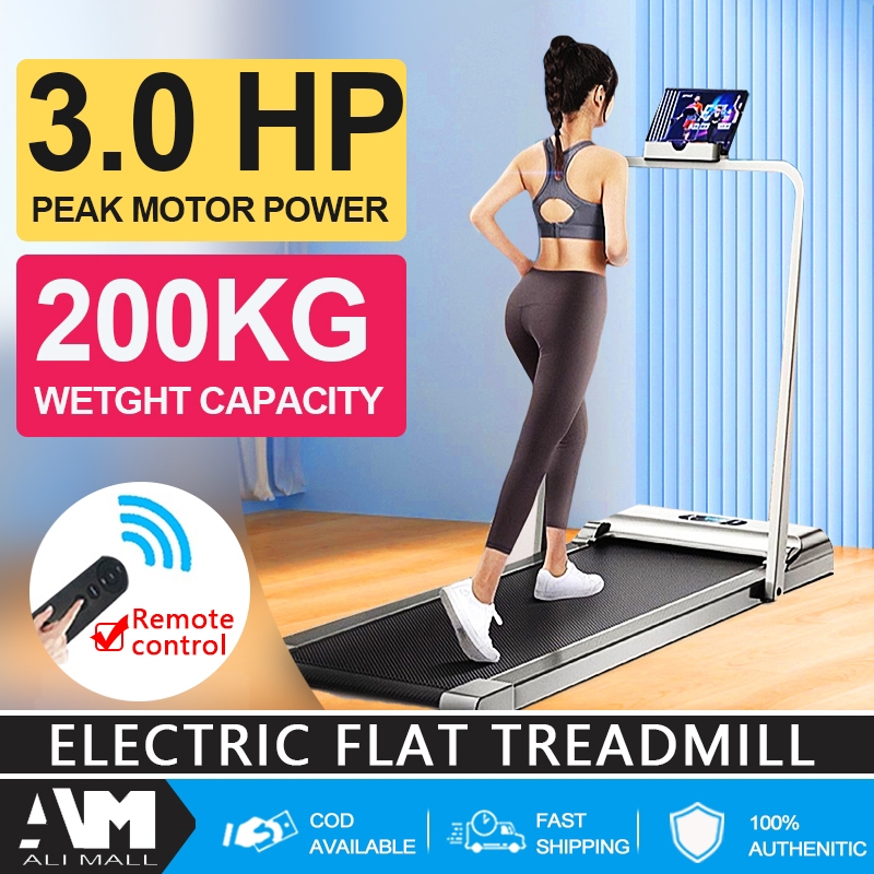Electric Flat Treadmill Fitness Equipment Foldable Treadmill with ...
