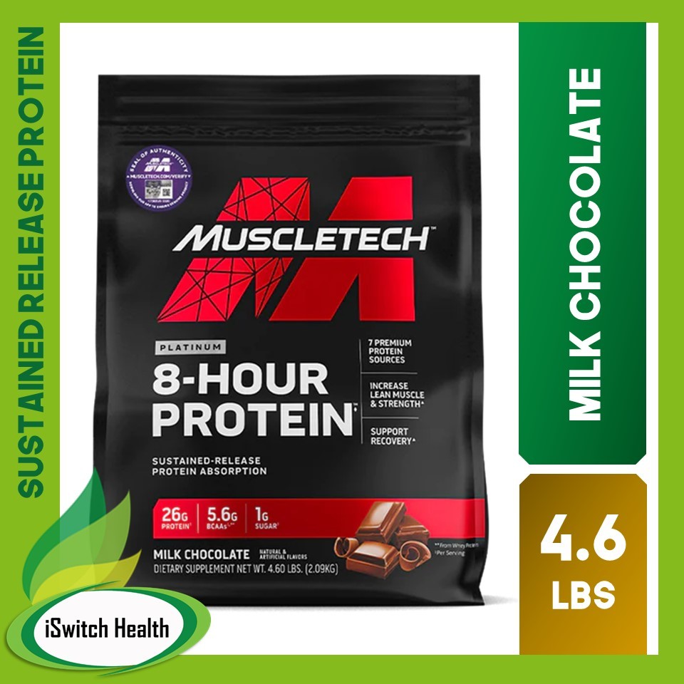 MUSCLETECH PHASE 8 PLATINUM 8-HOUR PROTEIN - 4.6LBS MILK CHOCOLATE ...