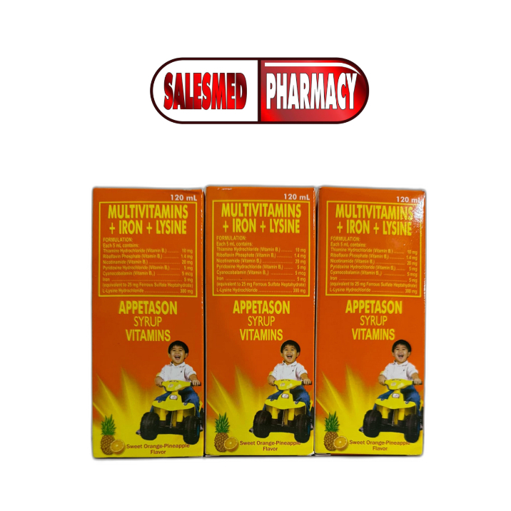 Appetason Multivitamins + Iron +Lysine 120ml | Shopee Philippines