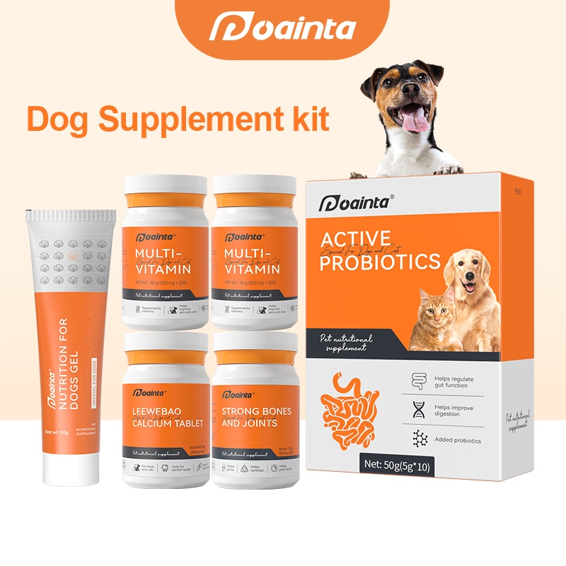 PUAINTA Dog Supplement Set Appetite Booster for Dogs Multivitamin ...