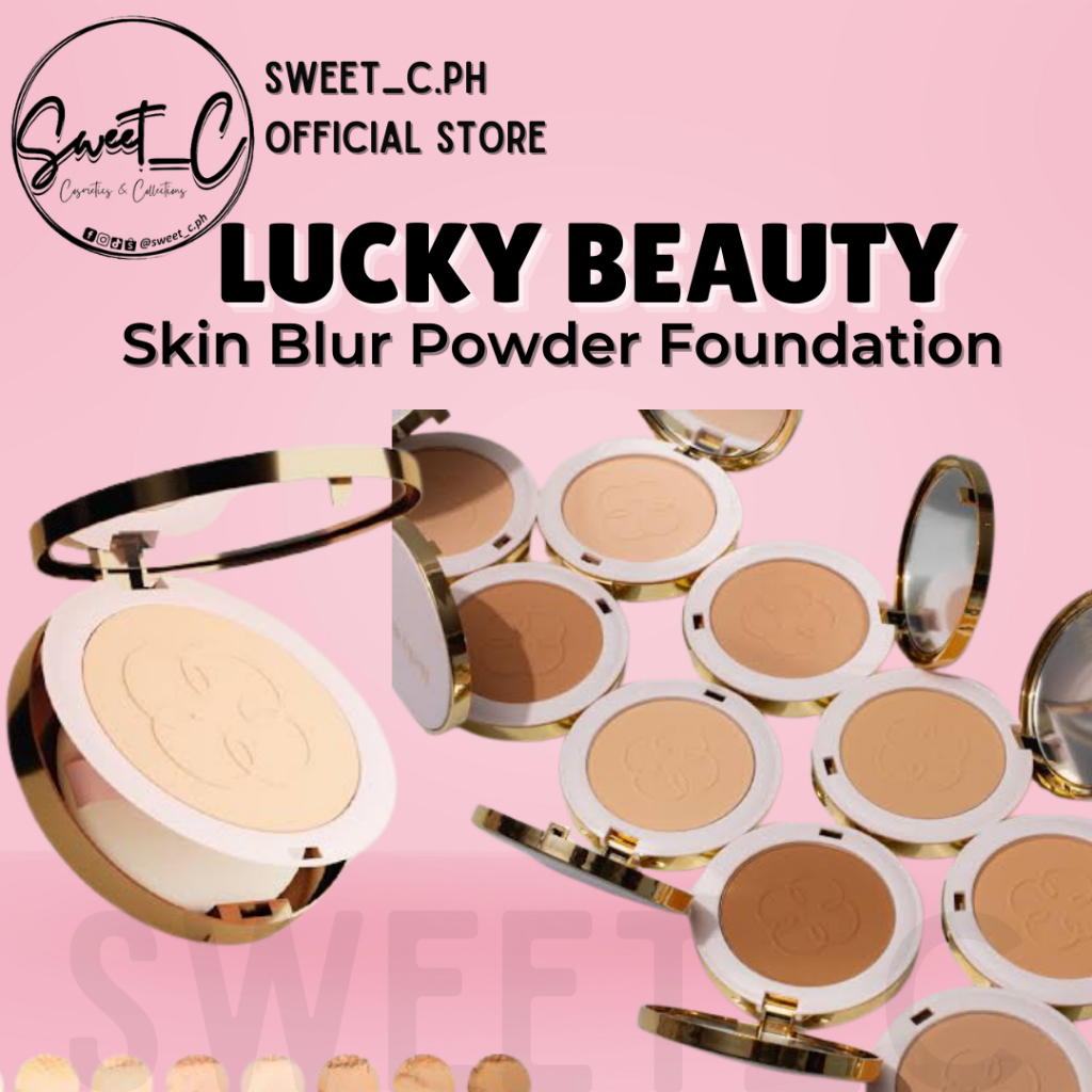 Lucky Beauty Skin Blur Powder Foundation | Shopee Philippines