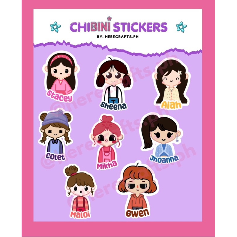 BINI FANMADE HOLOGRAPHIC STICKER SHEET | Shopee Philippines