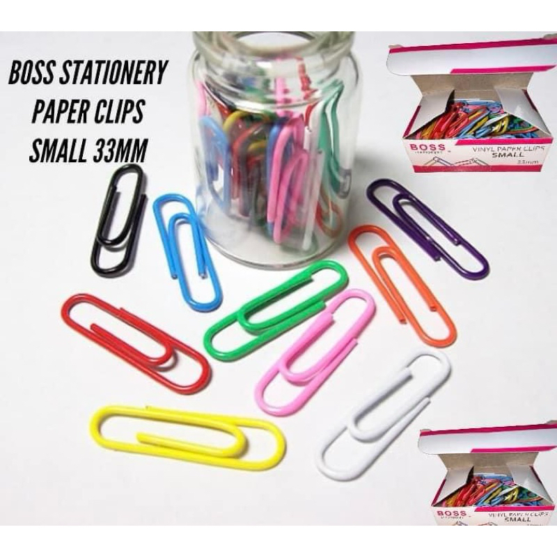 BOSS STATIONERY PAPER CLIPS ASSORTED COLORS (70’s/BOX) | Shopee Philippines