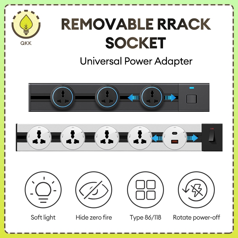 QKK Movable Power Track Socket Modern Electric Wall Outlet 8000W ...