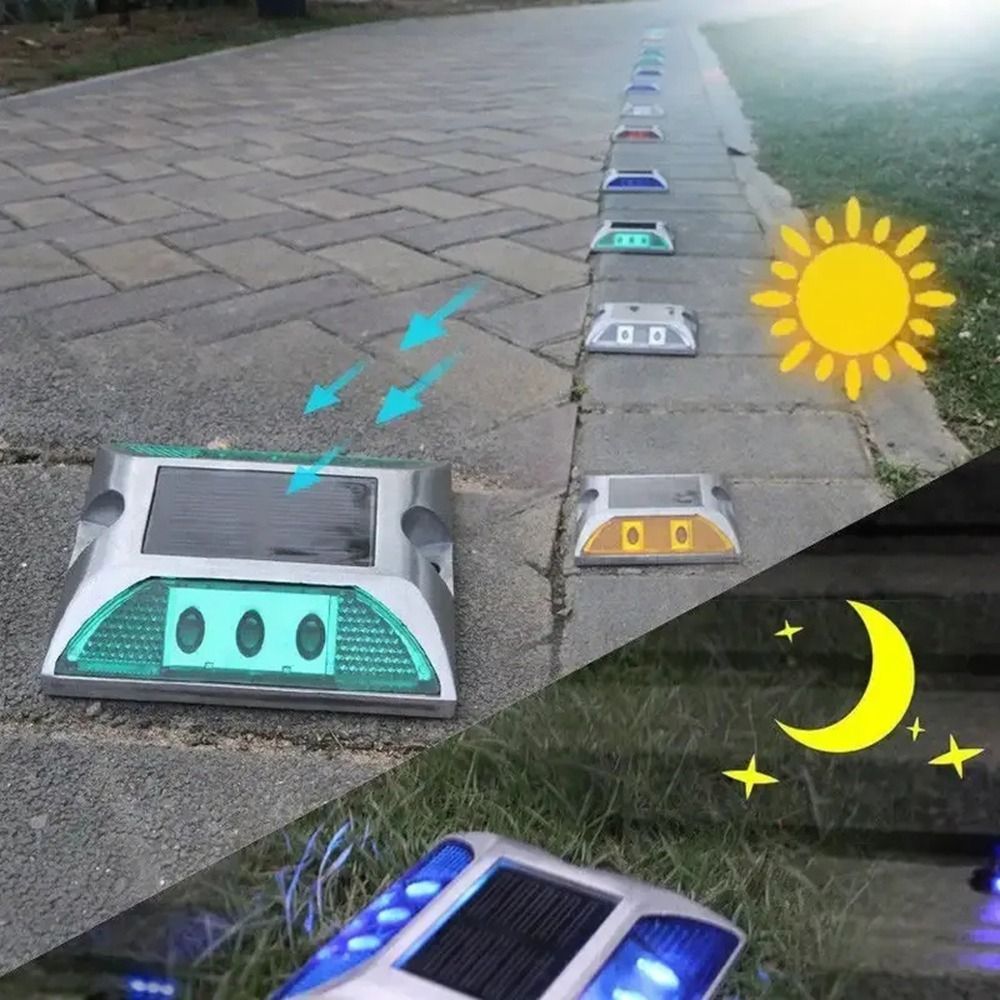 (COD)Traffic Marker Light Solar Road Stud Light LED Flashing Driveway ...