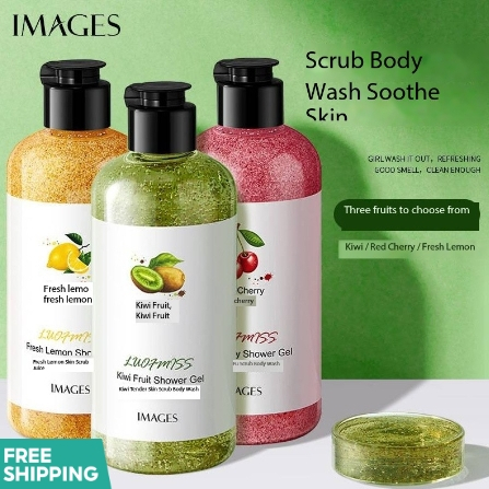 IMAGES NATURAL FRUIT EXTRACT EXFOLIATING BODY SCRUB SHOWER GEL BODY ...