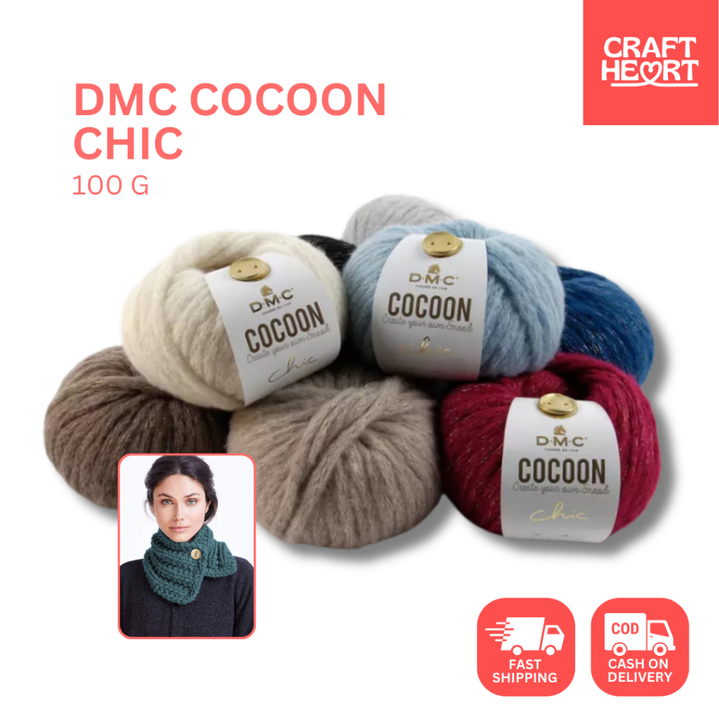 DMC Cocoon Chic 100g Free Pattern Included | Shopee Philippines