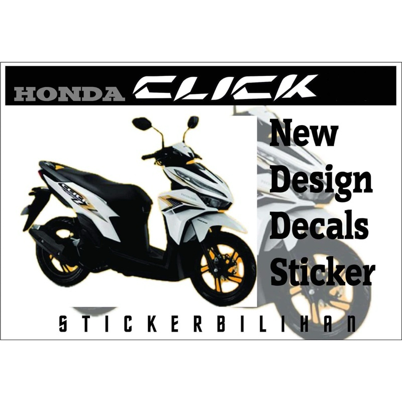 Honda Click New Stock Design decals V4/V3 Printed Laminated | Shopee ...