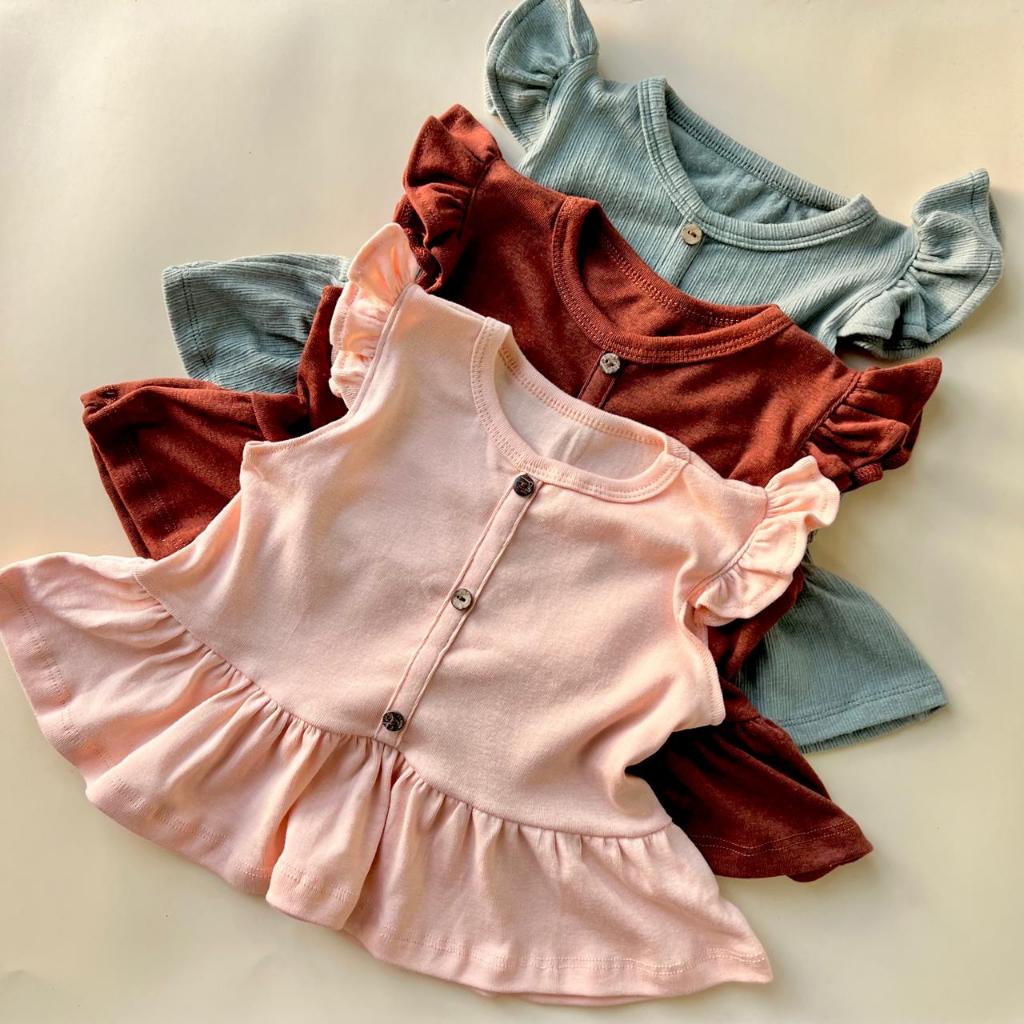 PP Apparel Kids Peplum Butterfly & Leggings Girl Ribbed Knitted Terno ...