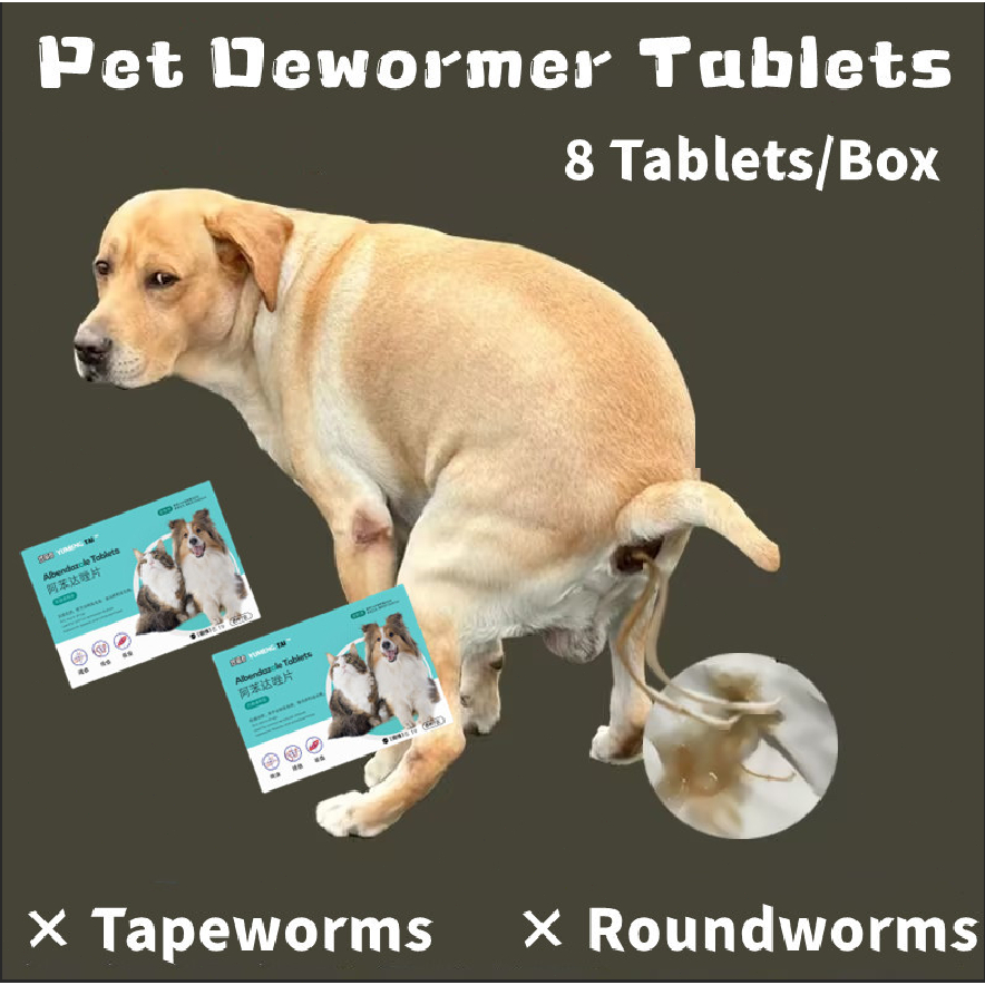 8PCS/BOX Deworming For Dog Dewormer For Puppy Cat Nematocide Tapeworm ...