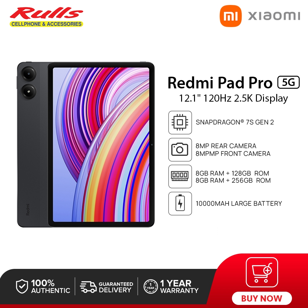 Xiaomi Redmi Pad Pro 5G Tablet | 8GB+128GB / 8GB+256GB | Snapdragon® 7s ...