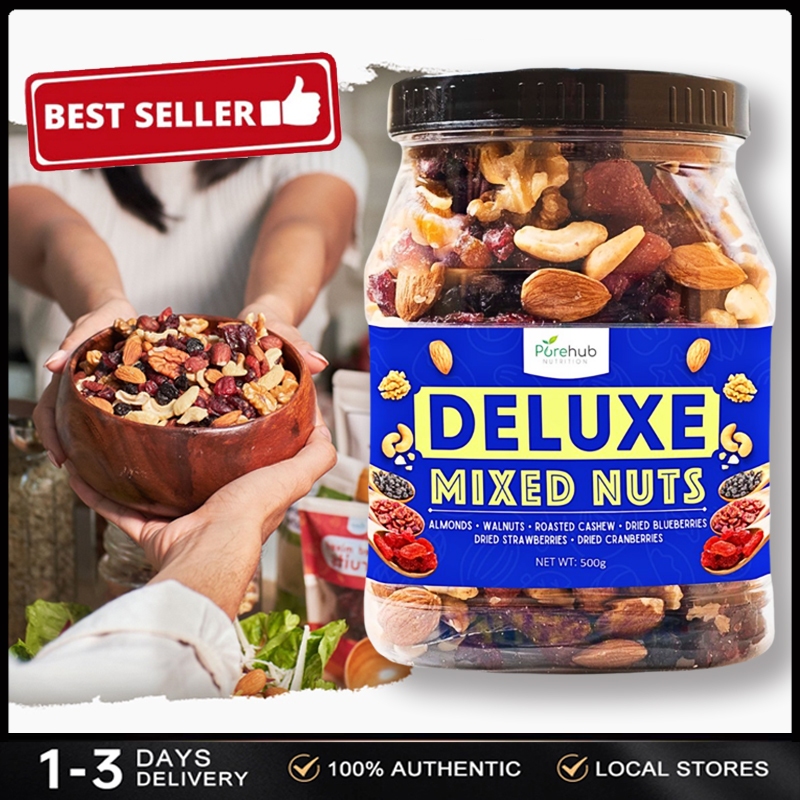 Purehub Deluxe Mixed Nuts in a Jar Super Meal Daily Nuts Trail Mix Nuts ...
