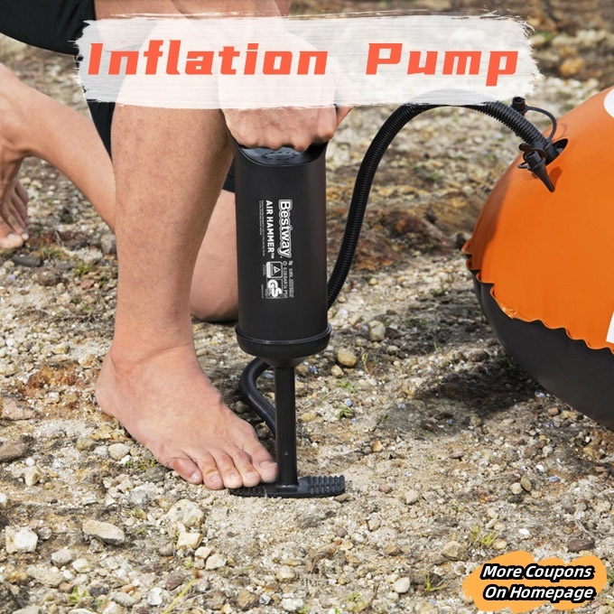 Two-way Air Intake Manual Pump Inflation Pump Swim Ring Pool Kayak ...