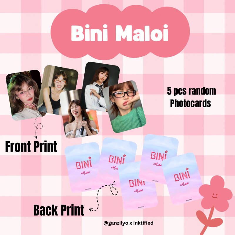 Bini Maloi 5pcs Random | Fanmade Photocards | Shopee Philippines