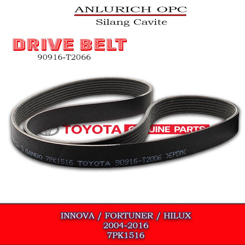 GENUINE TOYOTA ALTERNATOR DRIVE BELT (7PK1516) FOR INNOVA / FORTUNER ...