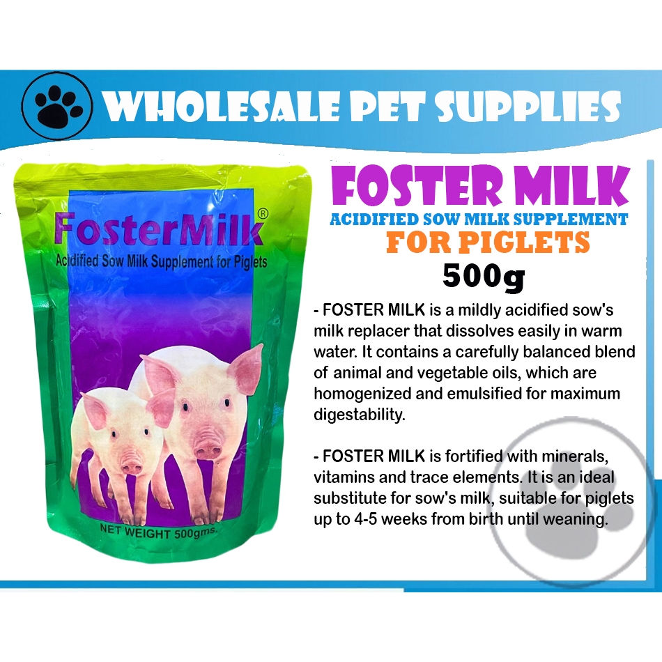FOSTER MILK (Acidified Sow Milk Supplement) for PIGLETS | 500g | Shopee ...