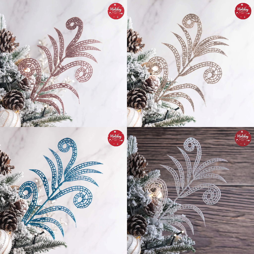 Spiral Fern Christmas Leaves Christmas Decor Ornament 1 PC | Shopee ...