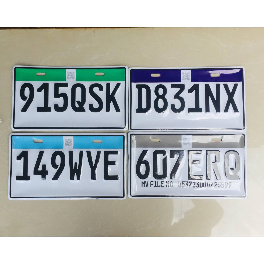 MOTORCYCLE PLATE NUMBER NEW SIZE GALVANIZE METAL EMBOSSED | Shopee ...