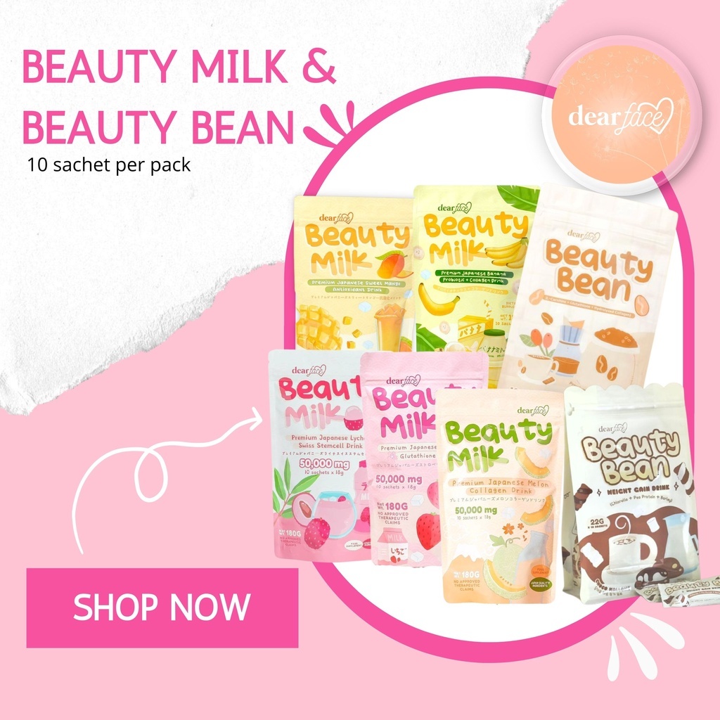 Dear Face Beauty Milk Premium Collagen Drinks Pack of 10s (Matcha ...