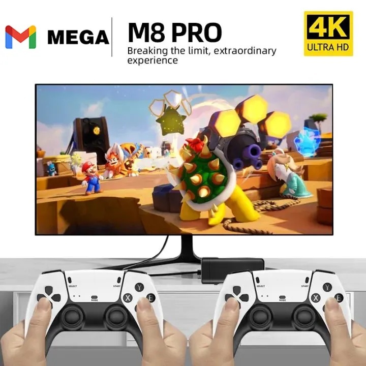 M8 Pro video game console 2.4G dual wireless controller gaming stick 4K ...