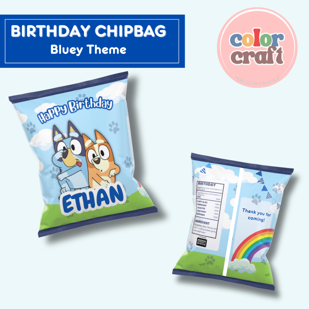 10 pcs BLUEY CHIP BAG/LOOT BAG (Big Size) | Shopee Philippines