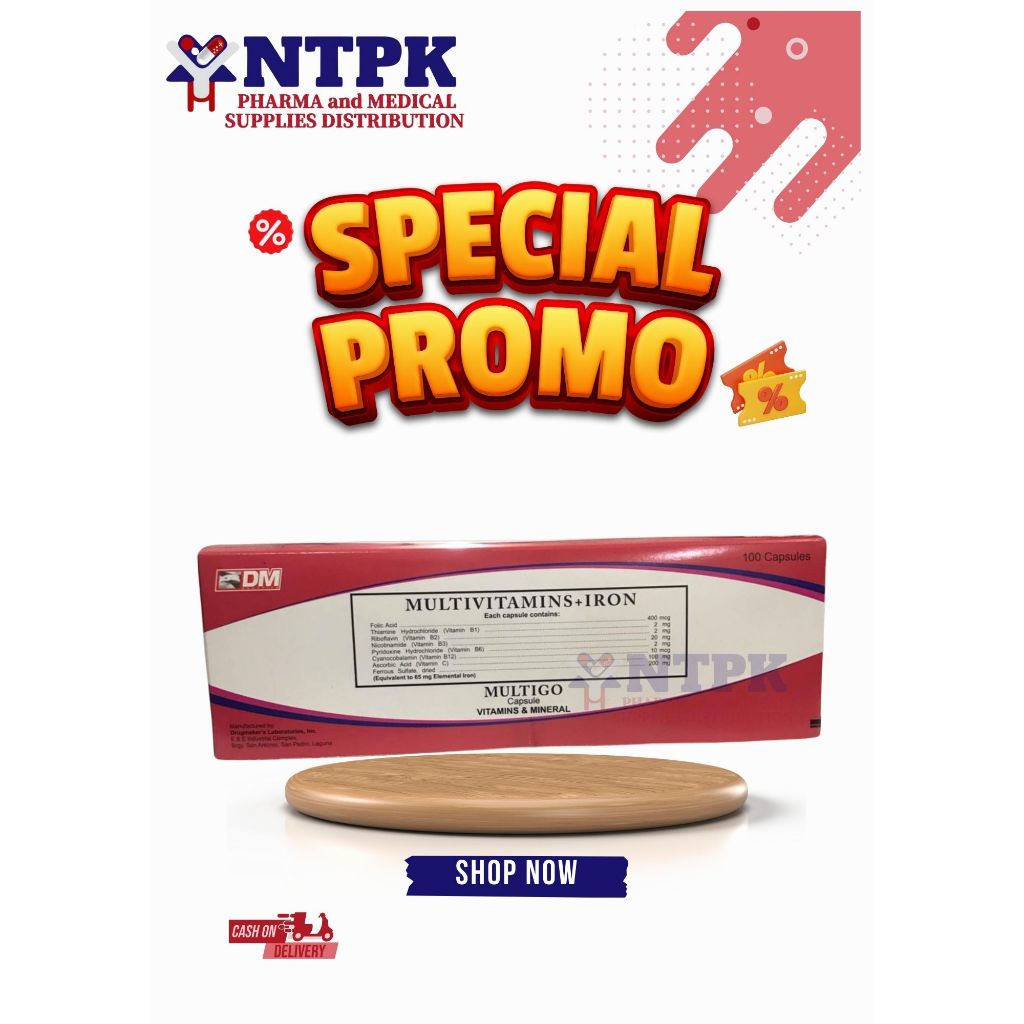 MULTIGO (MULTIVITAMINS + IRON) | Shopee Philippines