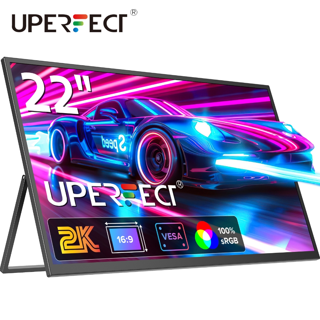 UPERFECT Portable Monitor 22 inch 2K Game Monitor For Laptop PS3/4/5 ...