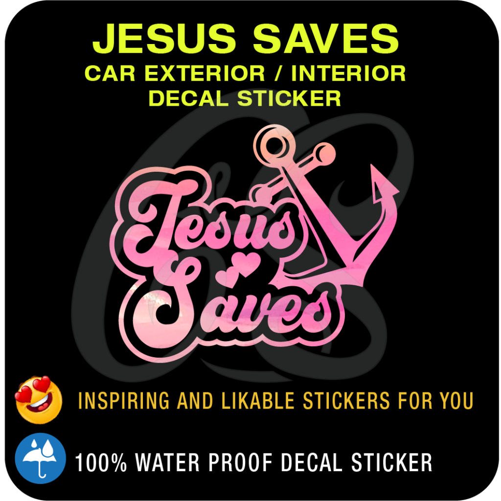 Jesus Saves Decal Sticker (COD) | Shopee Philippines