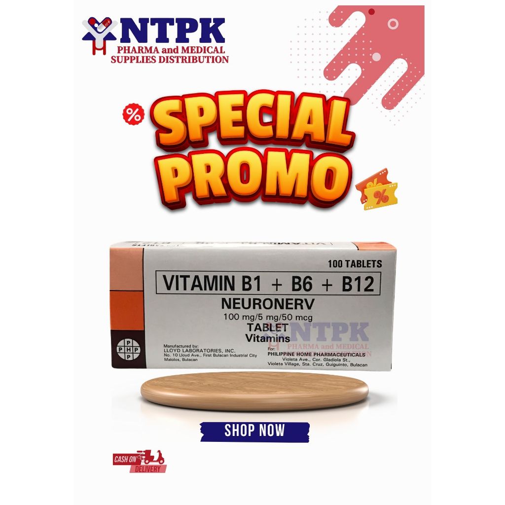 NEURONERV (Vitamin B1 + B6 = B12) | Shopee Philippines