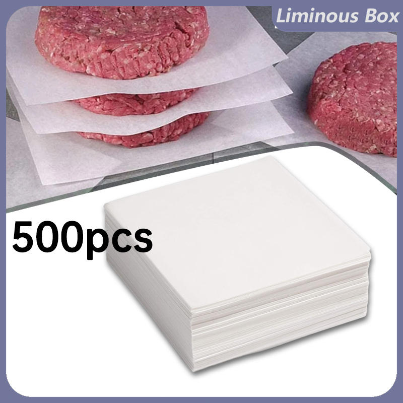 500pcs Hamburger Patty Paper Non Stick Squares Parchment Paper For ...