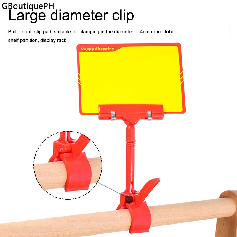 GB Merchandise Plastic Sign ClipsRotatable Pop Clip Holder Stand ...