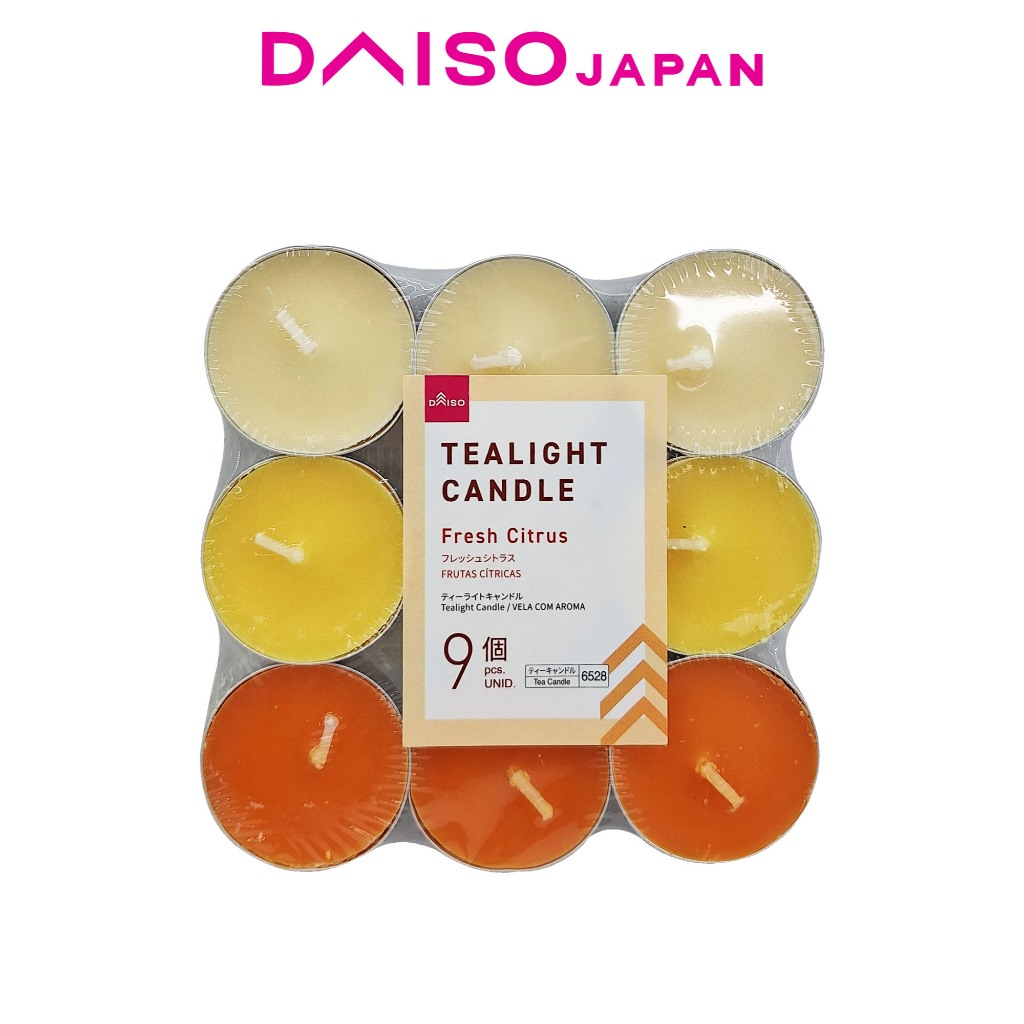 Daiso Fresh Citrus Scent Tealight Candles (9 pieces) | Shopee Philippines