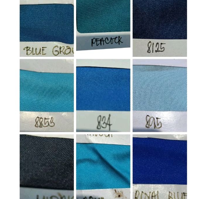 kanebo peach twill all kind of blue sold per yard. | Shopee Philippines