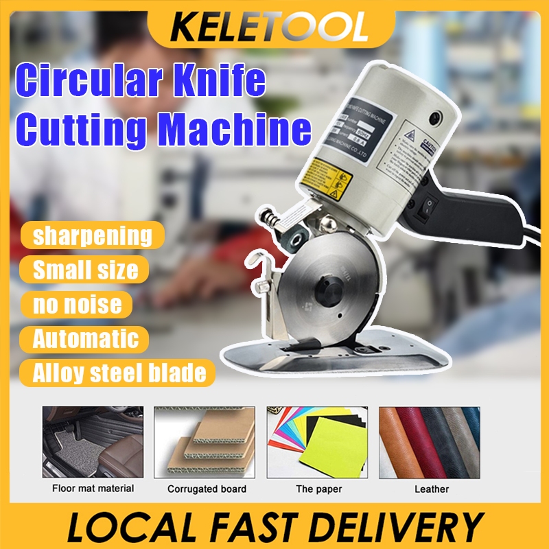 Round knife Clothing Cutting Machine electric scissors leather cloth ...