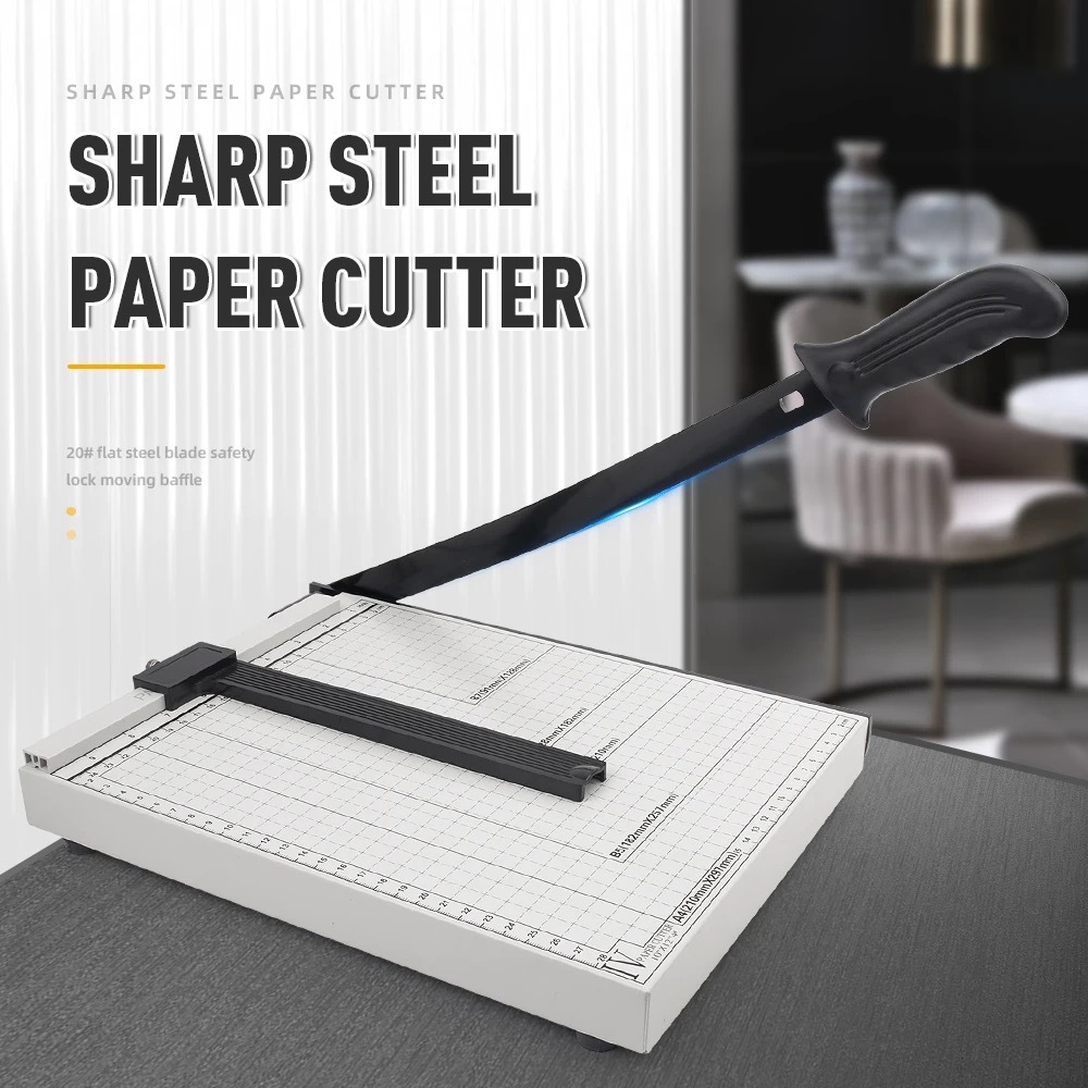 Office Paper Cutter A4 Paper Trimmer Paper Cutter Heavy Duty Metal Base ...