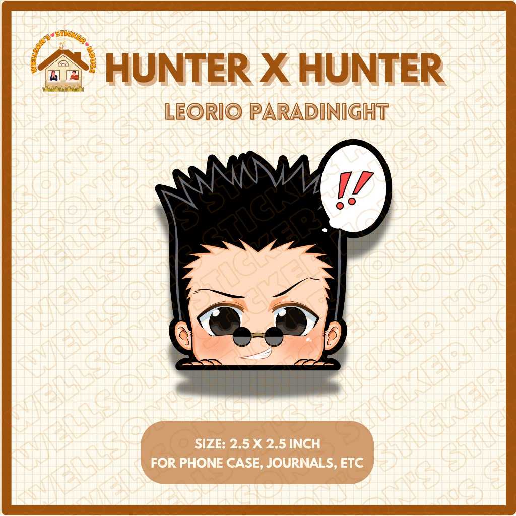 Anime Hunter x Hunter Leorio Paradinight Vinyl Waterproof Glossy Peeker ...