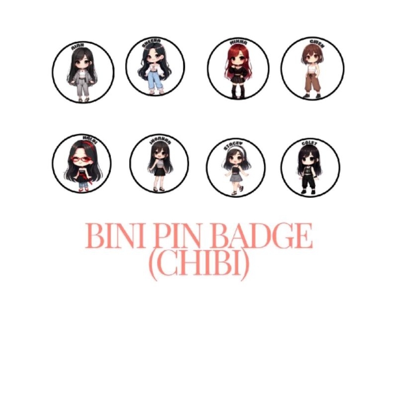 Bini mini pin badge (chibi ) | Shopee Philippines