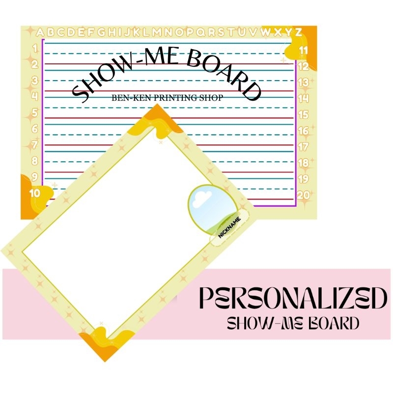 Laminated White Board Chart Show Me Board | Shopee Philippines