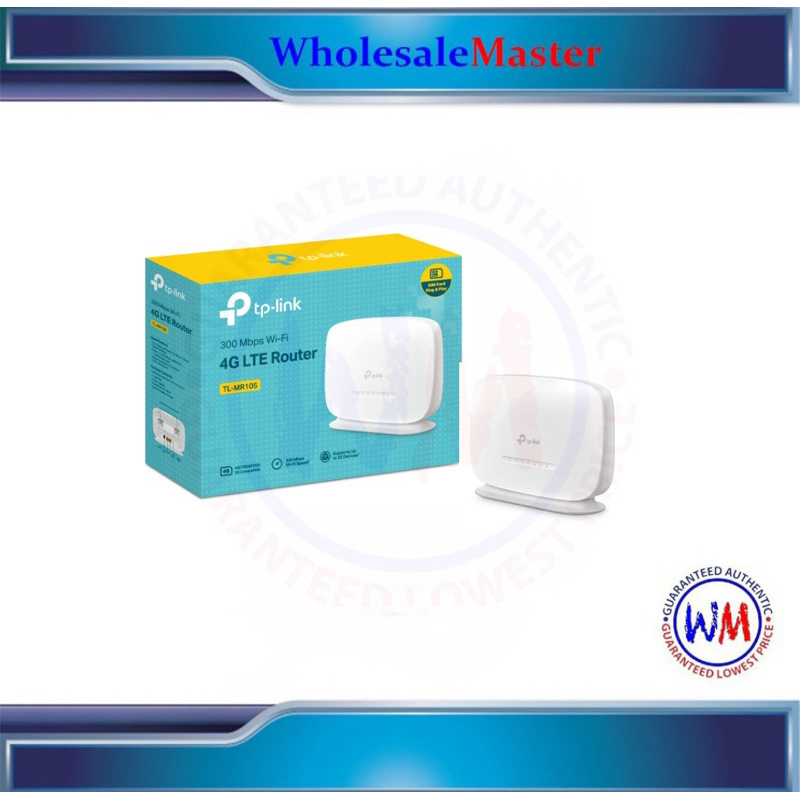 TP-Link 300Mops Wireless N 4G LTE Router TL-MR105, OPENLINE 4G LTE SIM ...