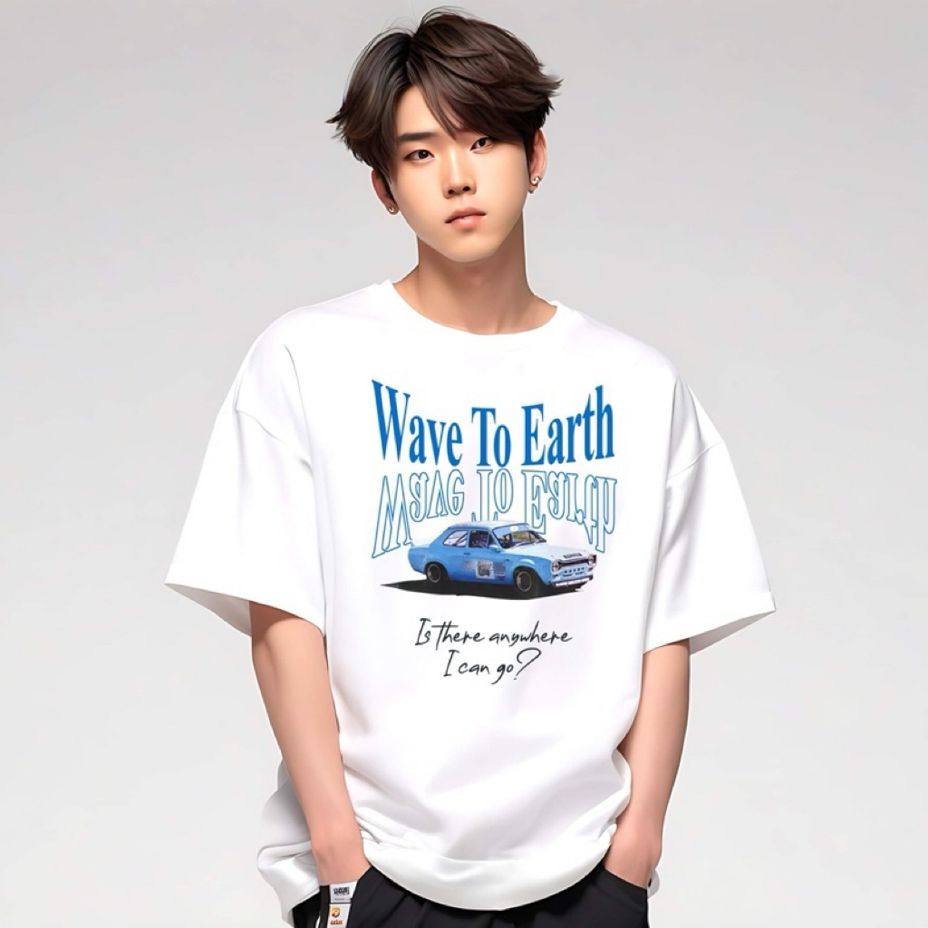 WAVE TO EARTH Graphic Fashion T-shirt For Men Unisex Tee Oversized 8151 ...