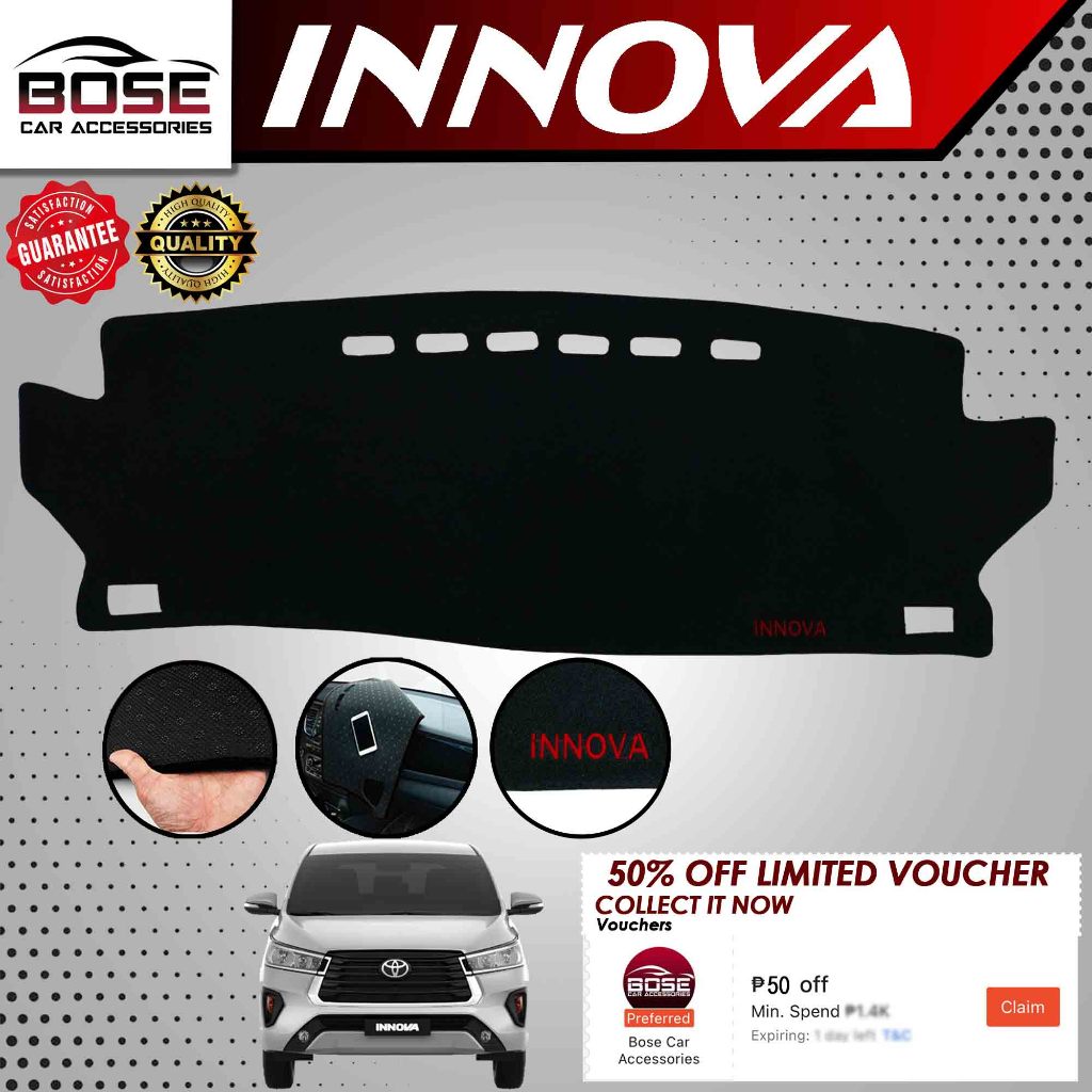 Dashboard Cover for Toyota Innova 2016 - Onwards High Quality Non Slip ...
